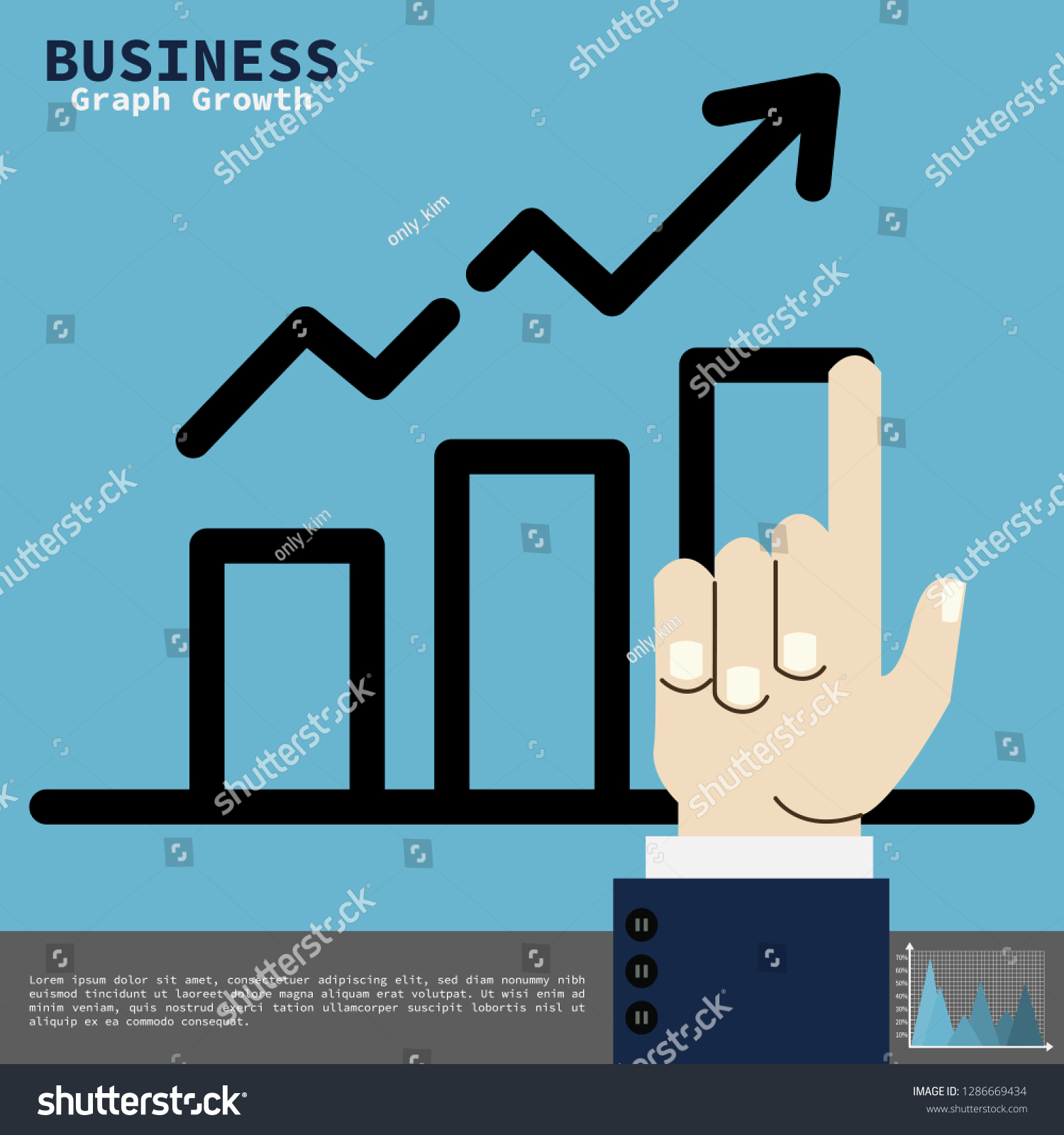 Increasing Business Graph Vector Illustration Stock Vector (Royalty ...
