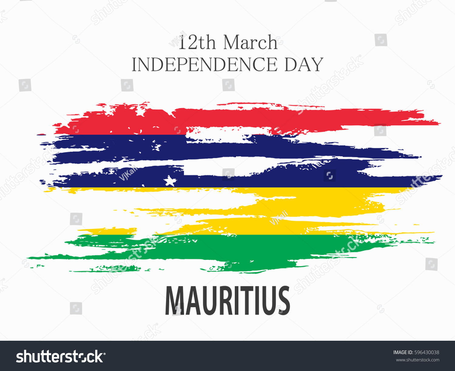 Independence Day Mauritius Stock Vector (Royalty Free) 596430038