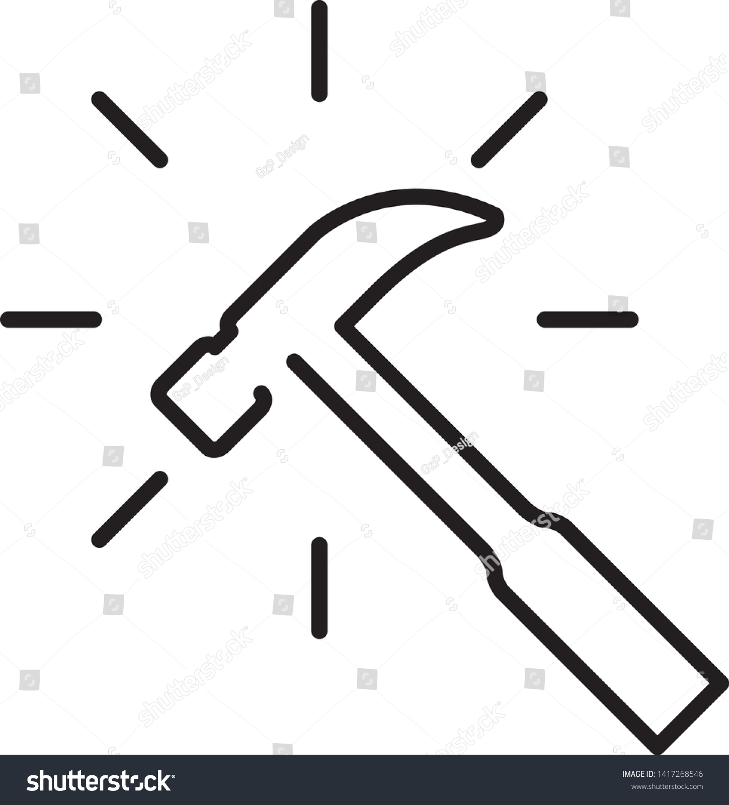 Indestructible Icon Vector Line Illustration Stock Vector (Royalty Free ...