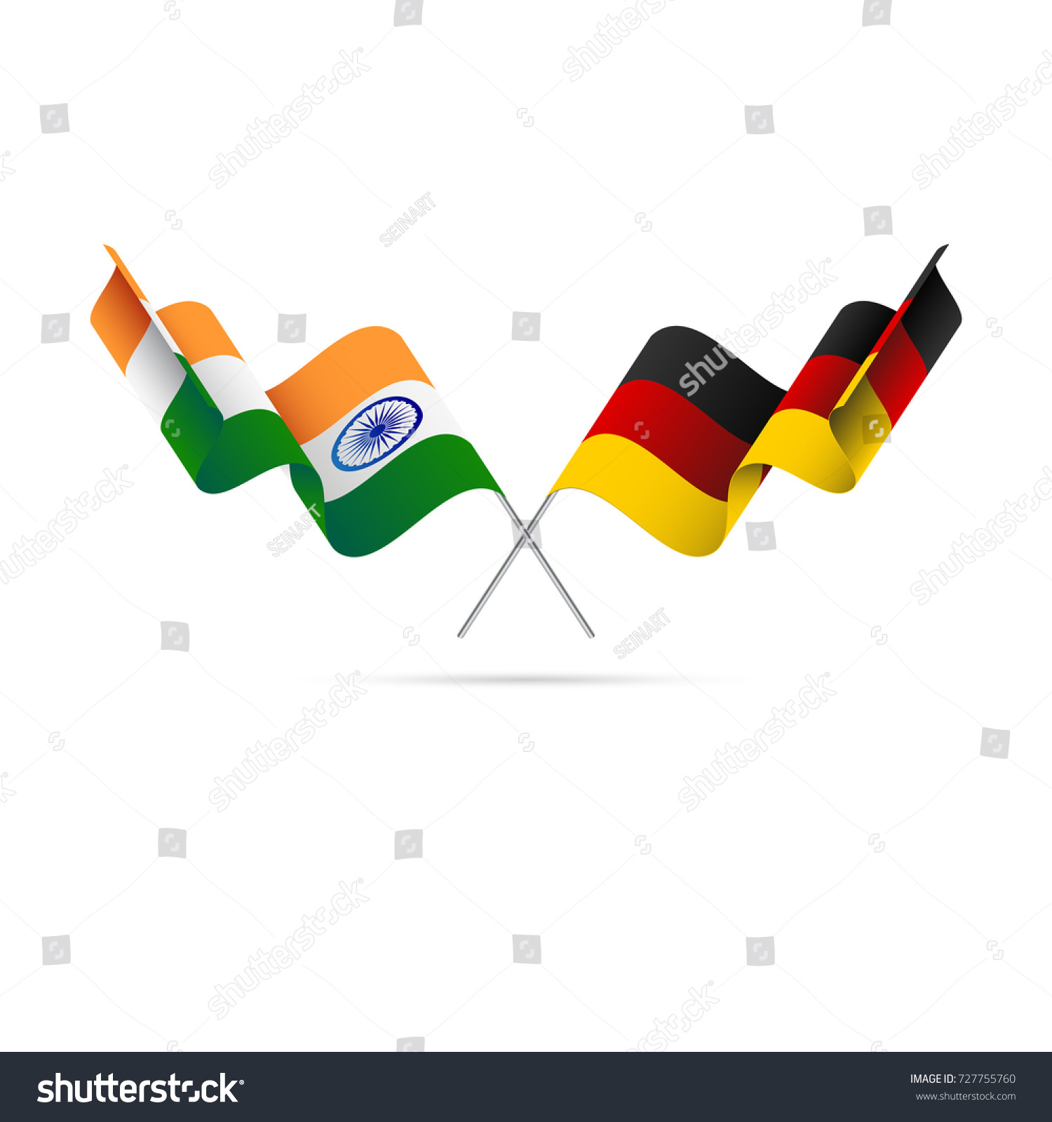 India Germany Flags Vector Illustration Stock Vector (Royalty Free ...