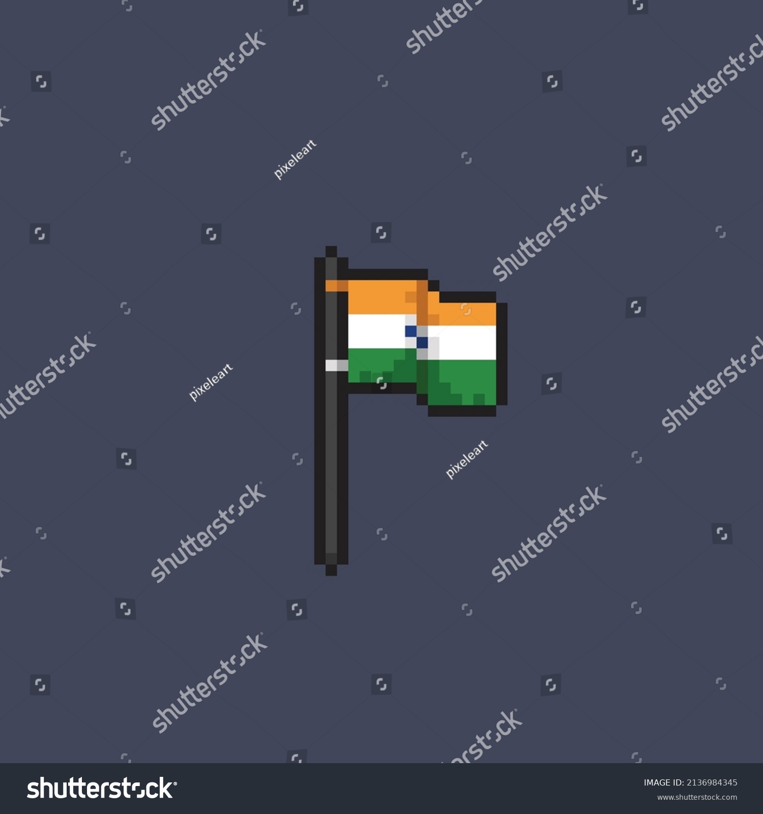 India Flag Pixel Style Stock Vector (Royalty Free) 2136984345 ...