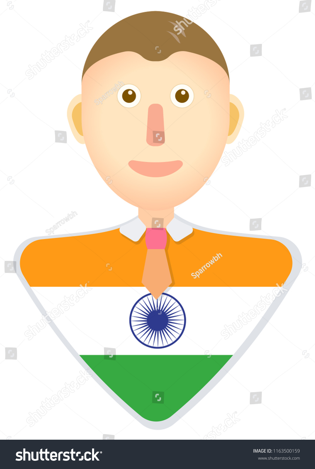 India Flag Man Icon Stock Vector (Royalty Free) 1163500159 | Shutterstock