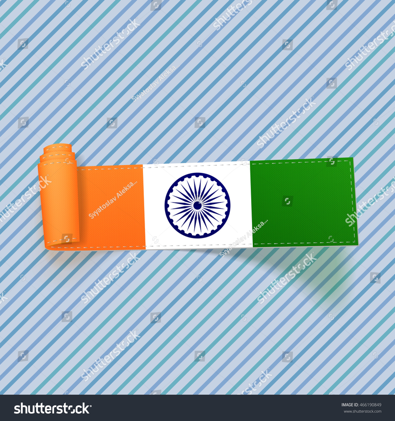 India Flag On Realistic Scroll Paper Stock Vector (Royalty Free ...