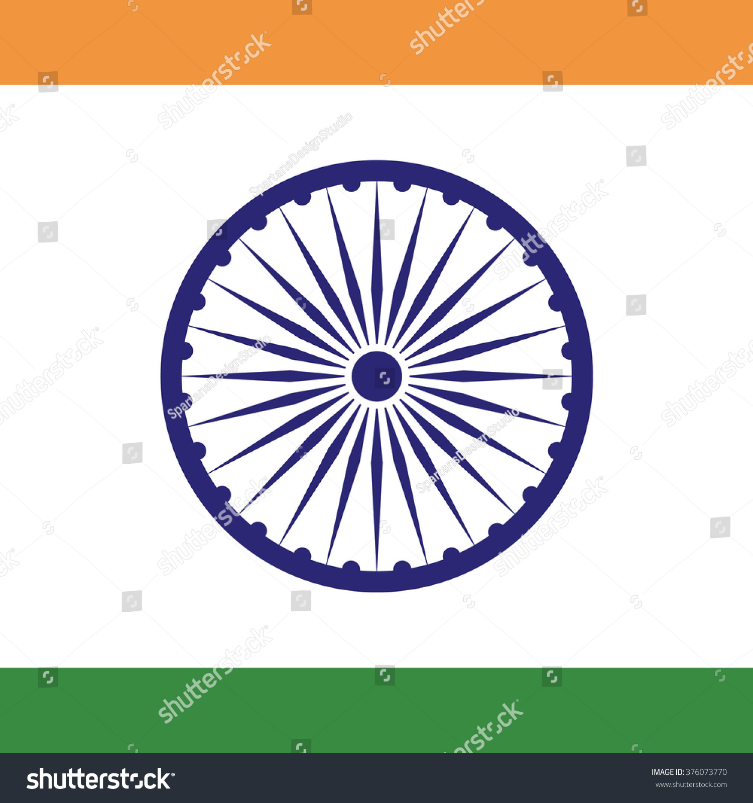 India Flag Symbol Stock Vector (Royalty Free) 376073770