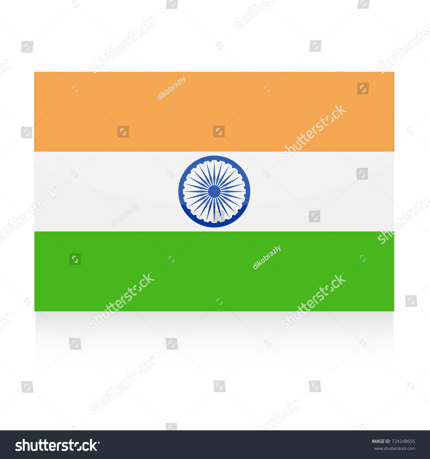India Flag Vector Icon Illustration Stock Vector (Royalty Free ...
