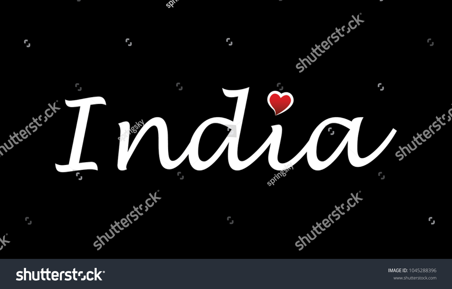 India Logo Type Writing: vector de stock (libre de regalías) 1045288396 ...