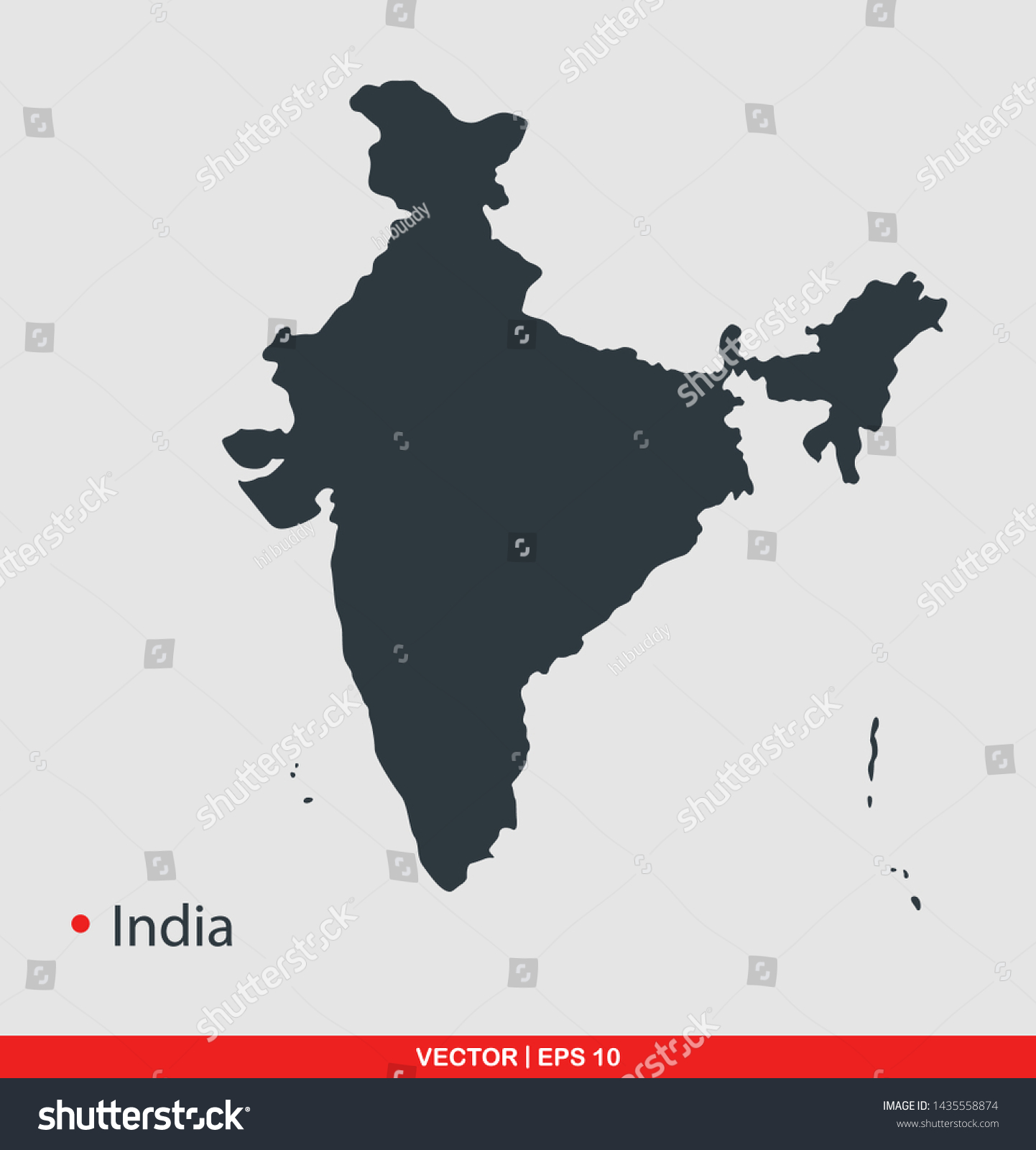 India Map Flat Icon Vector Illustration Stock Vector (Royalty Free ...