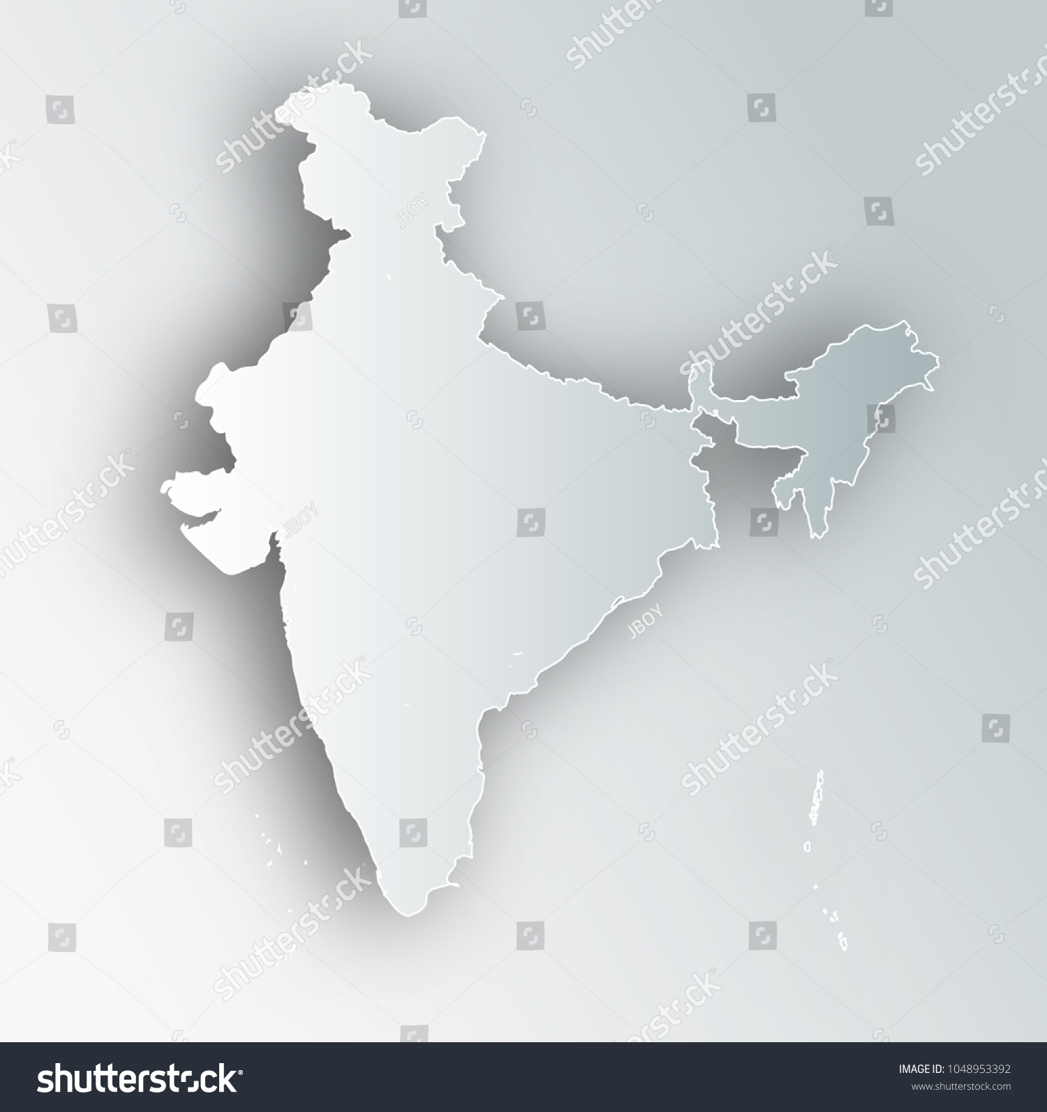 India Map Frame Icon: เวกเตอร์สต็อก (ปลอดค่าลิขสิทธิ์) 1048953392 ...