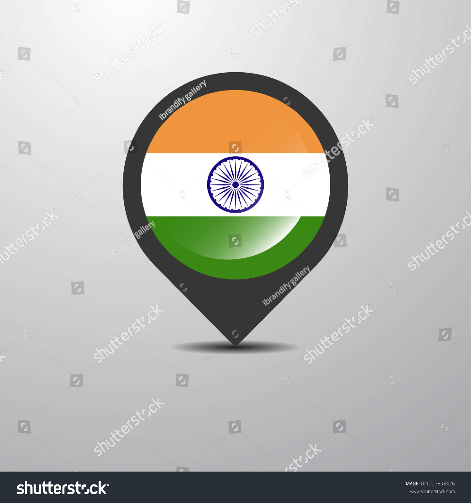 India Map Pin 스톡 벡터(로열티 프리) 1227898426 | Shutterstock