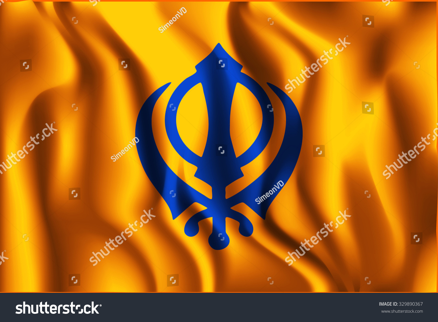 India Nishan Sahib Variant Flag Rectangular Stock Vector (Royalty Free ...