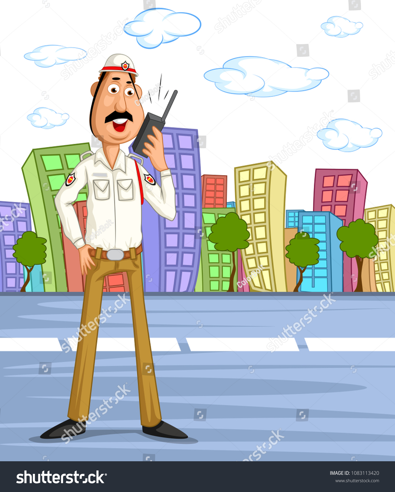 India Traffic Police Vector Illustration Stock Vector (Royalty Free ... India Traffic Police Vector Illustration Stock Vector (Royalty Free ...