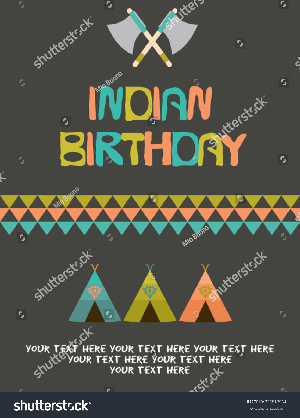 Indian Birthday Stock Vector (Royalty Free) 226812964