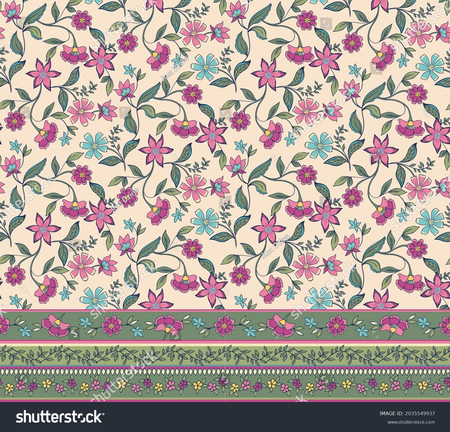 Indian Bohemian Seamless Pattern Border Stock Vector (Royalty Free ...