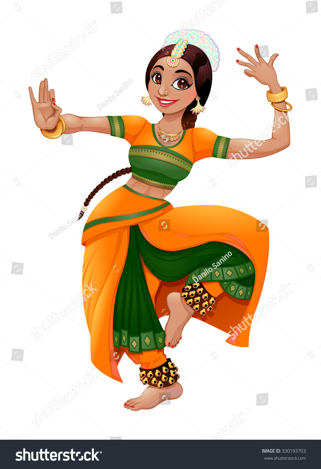 1,134 Indian dancer cartoon Stock Illustrations, Images & Vectors ...
