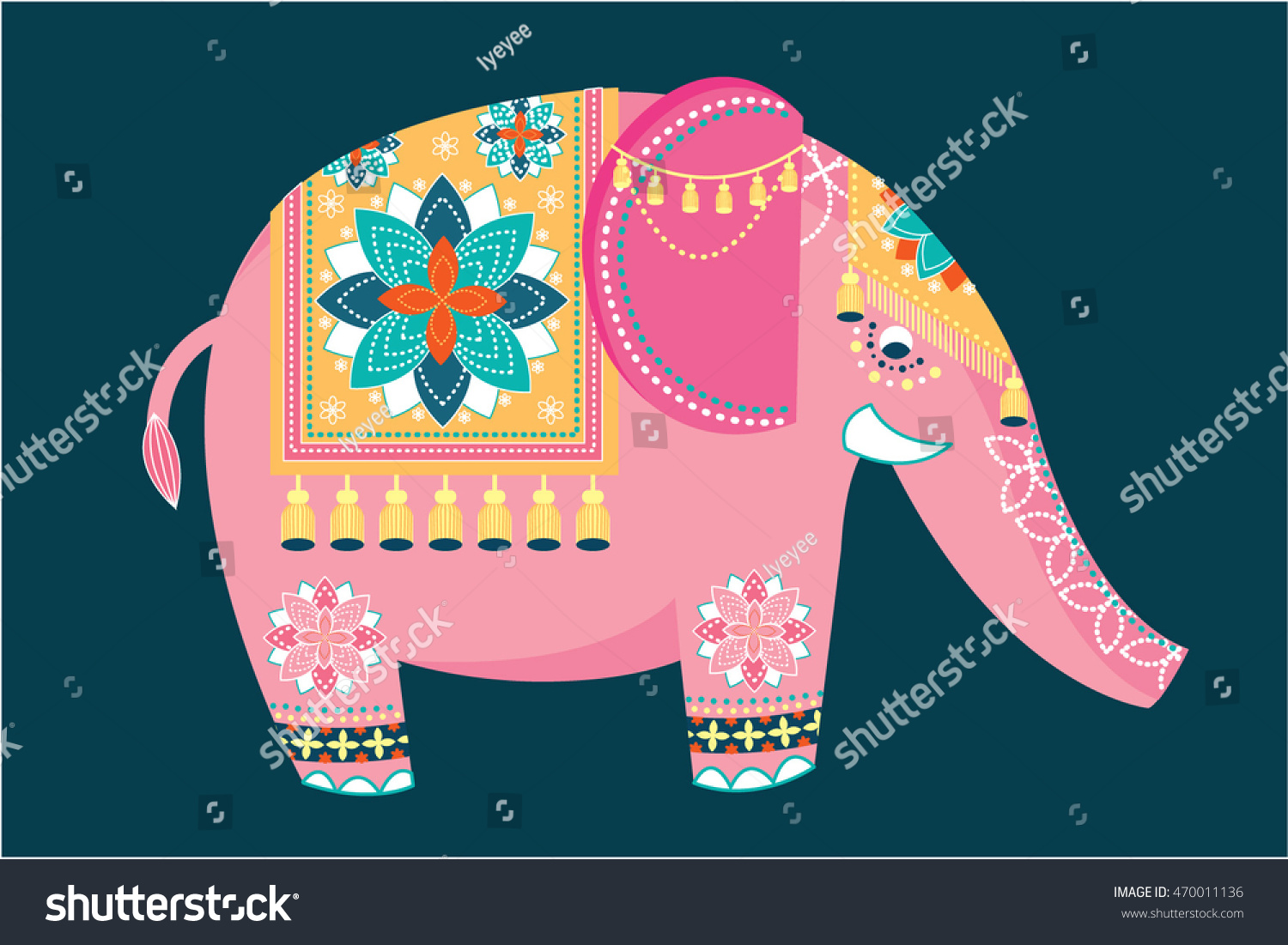 Indian Elephant Vectorillustration Stock Vector (Royalty Free ...