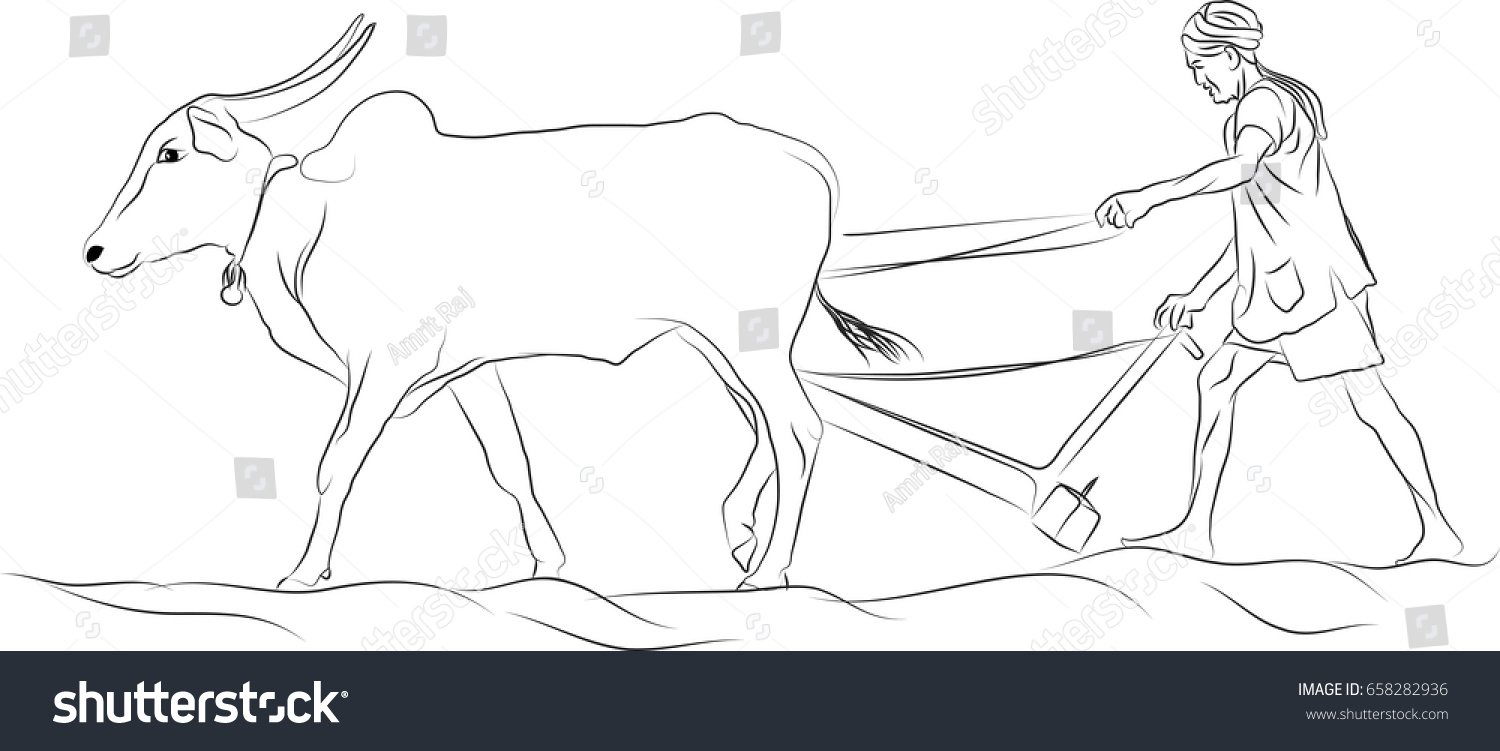 Indian Farming Stock Vector (Royalty Free) 658282936