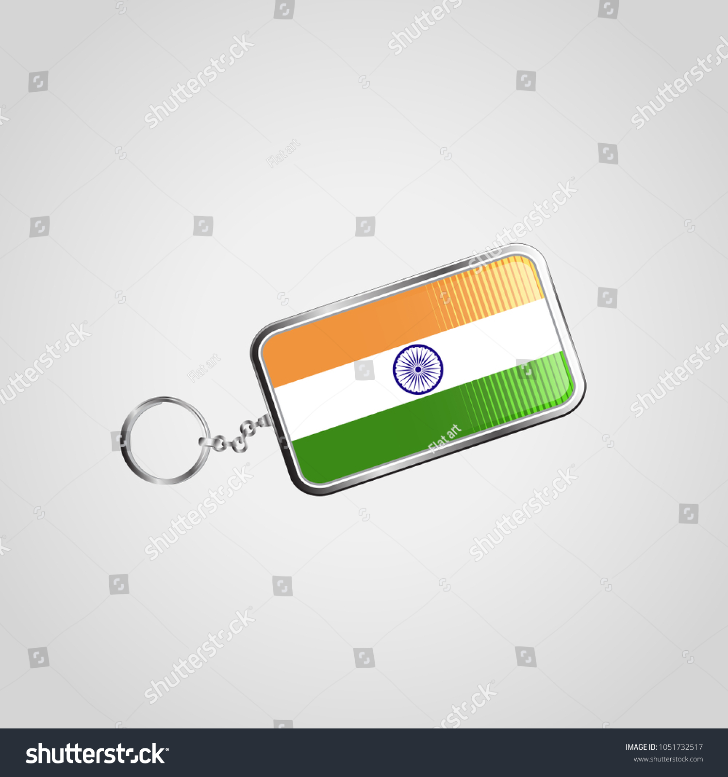 Indian Flag Design Keychain Vector Stock Vector (Royalty Free ...