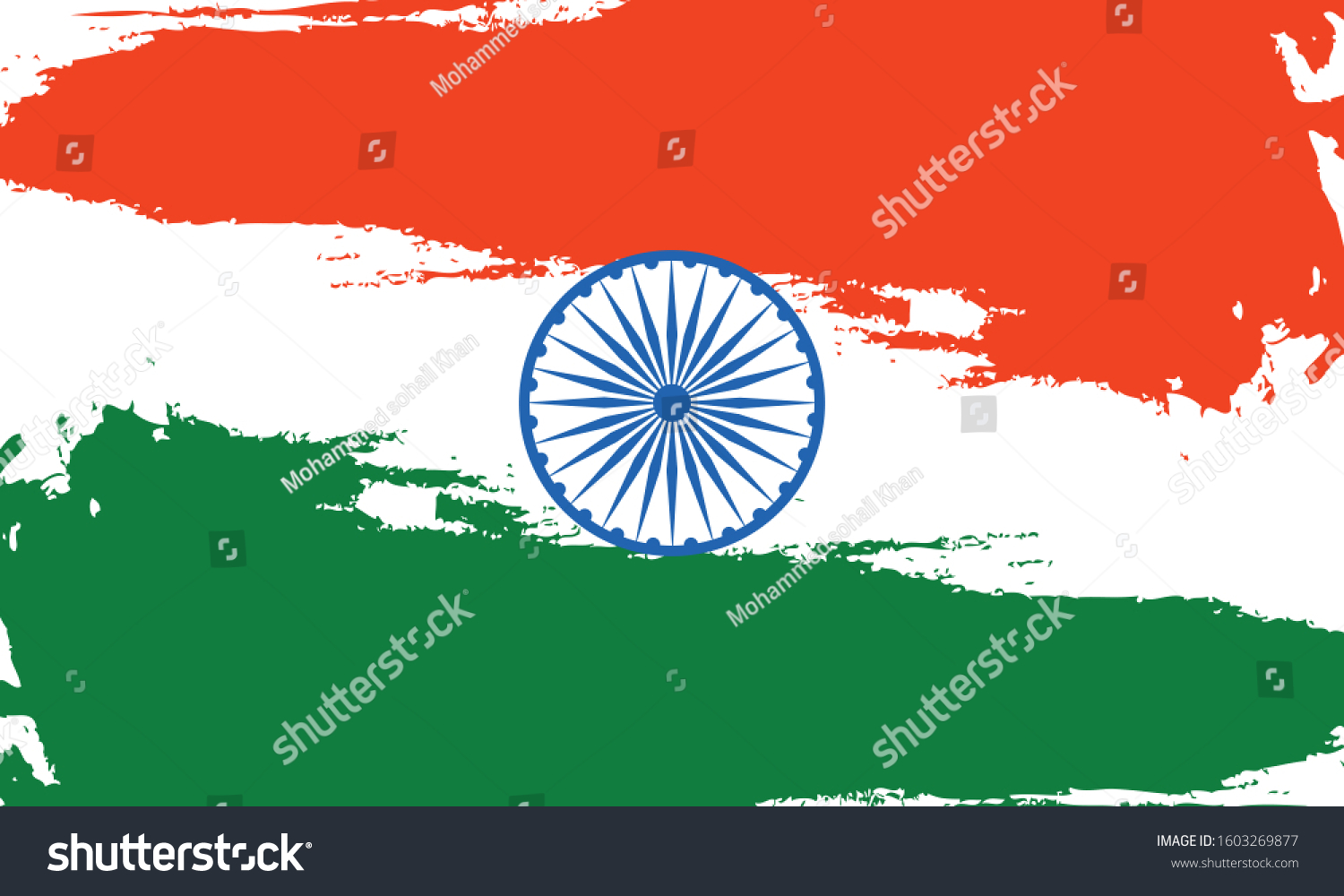 Indian Flag Vector Illustration Background Stock Vector (Royalty Free ...