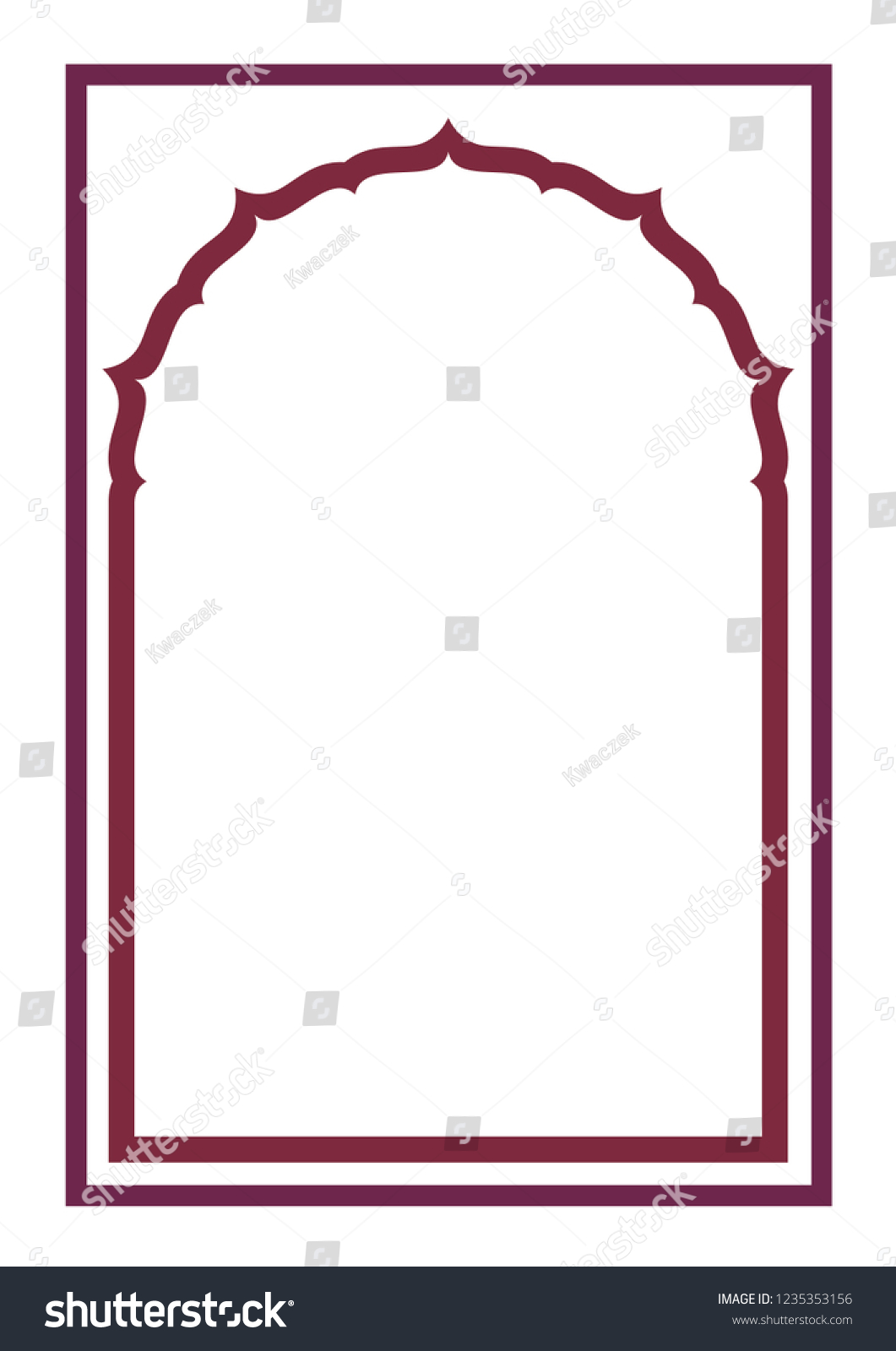 Indian Frame On White Background Stock Vector (Royalty Free) 1235353156