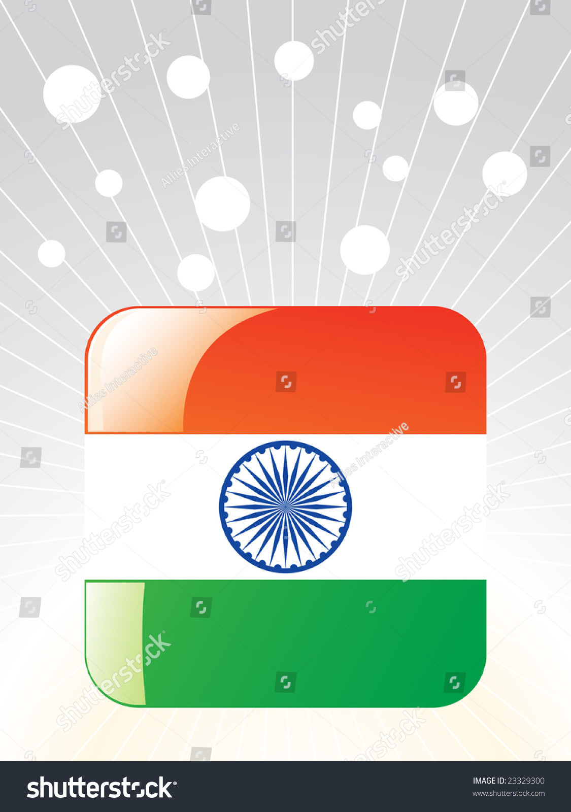 Indian Glossy Flag Button Vector Illustration Stock Vector (Royalty ...