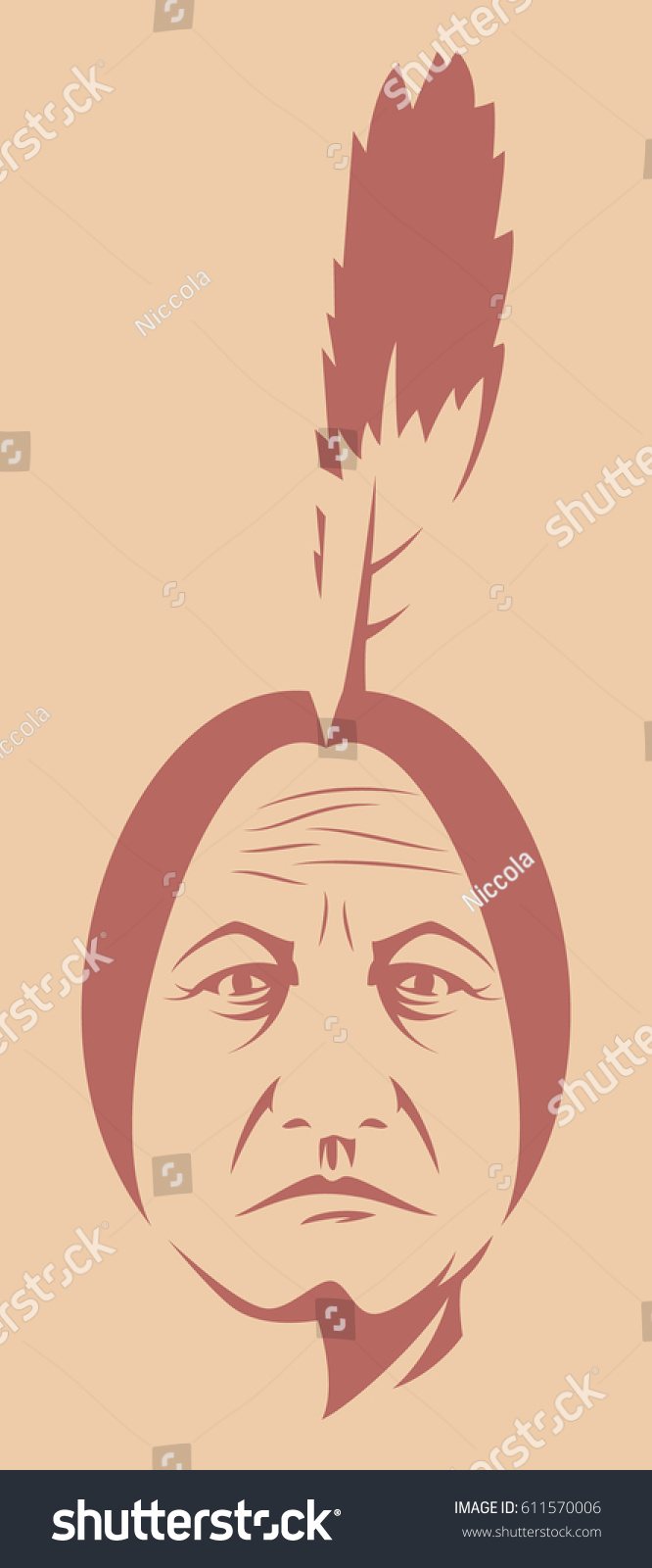 Indian Head Background Stock Vector (Royalty Free) 611570006 | Shutterstock
