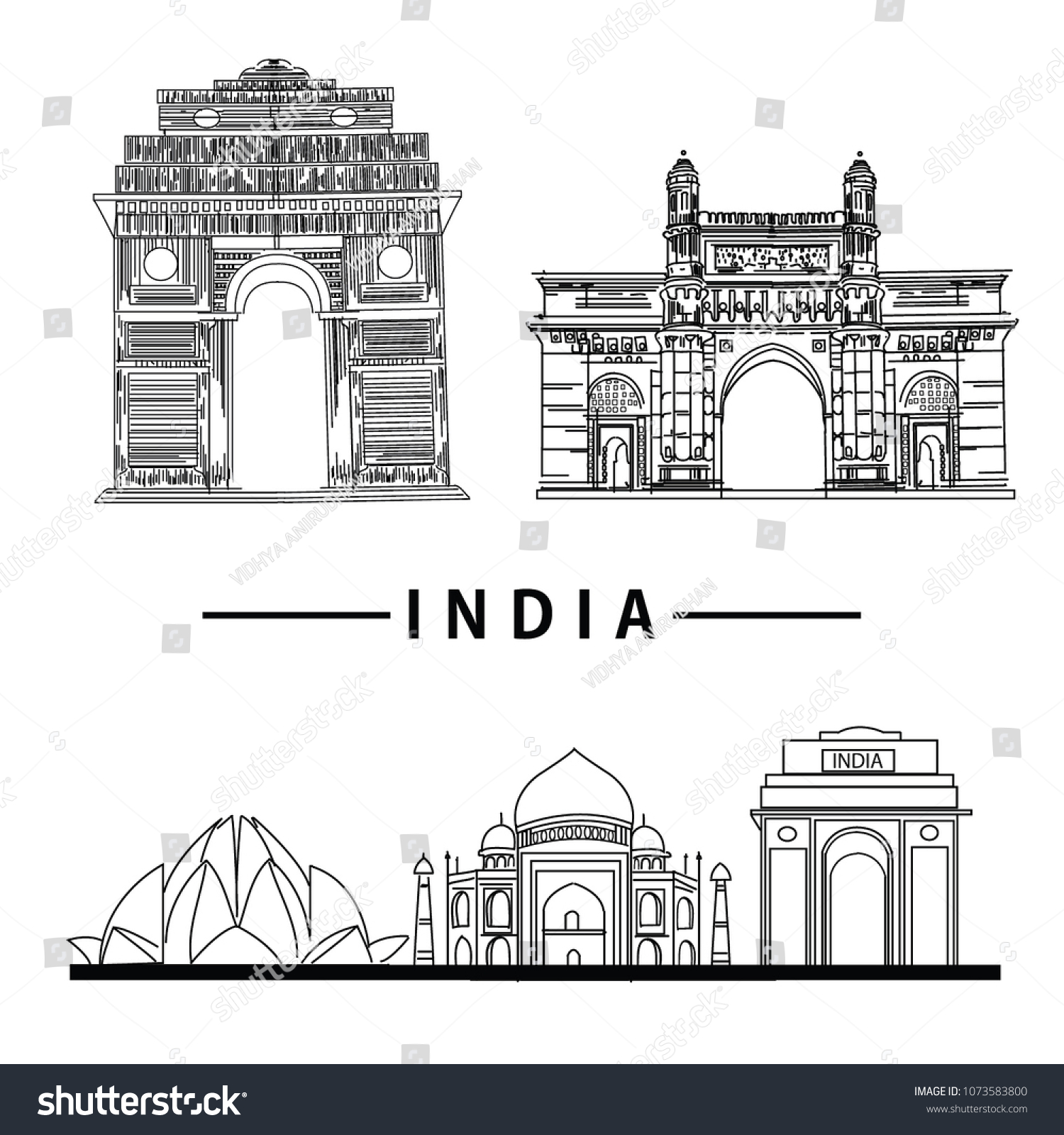 Indian Illustration Vector Stock Vector (Royalty Free) 1073583800 ...