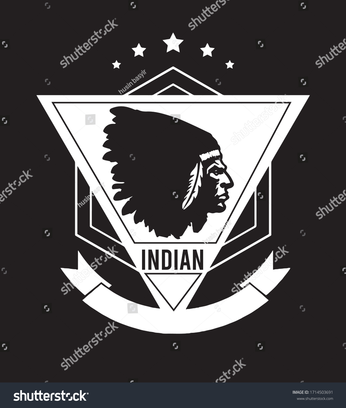 Indian Logo Vintage Vector Eps 10 Stock Vector (Royalty Free ...