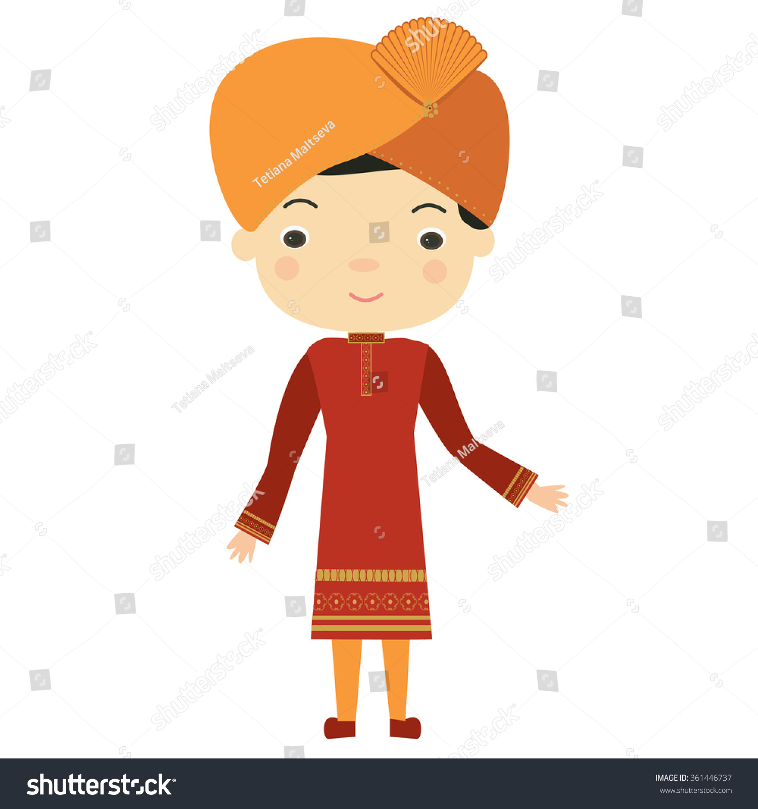 Indian Man Vector Illustration Stock Vector (Royalty Free) 361446737