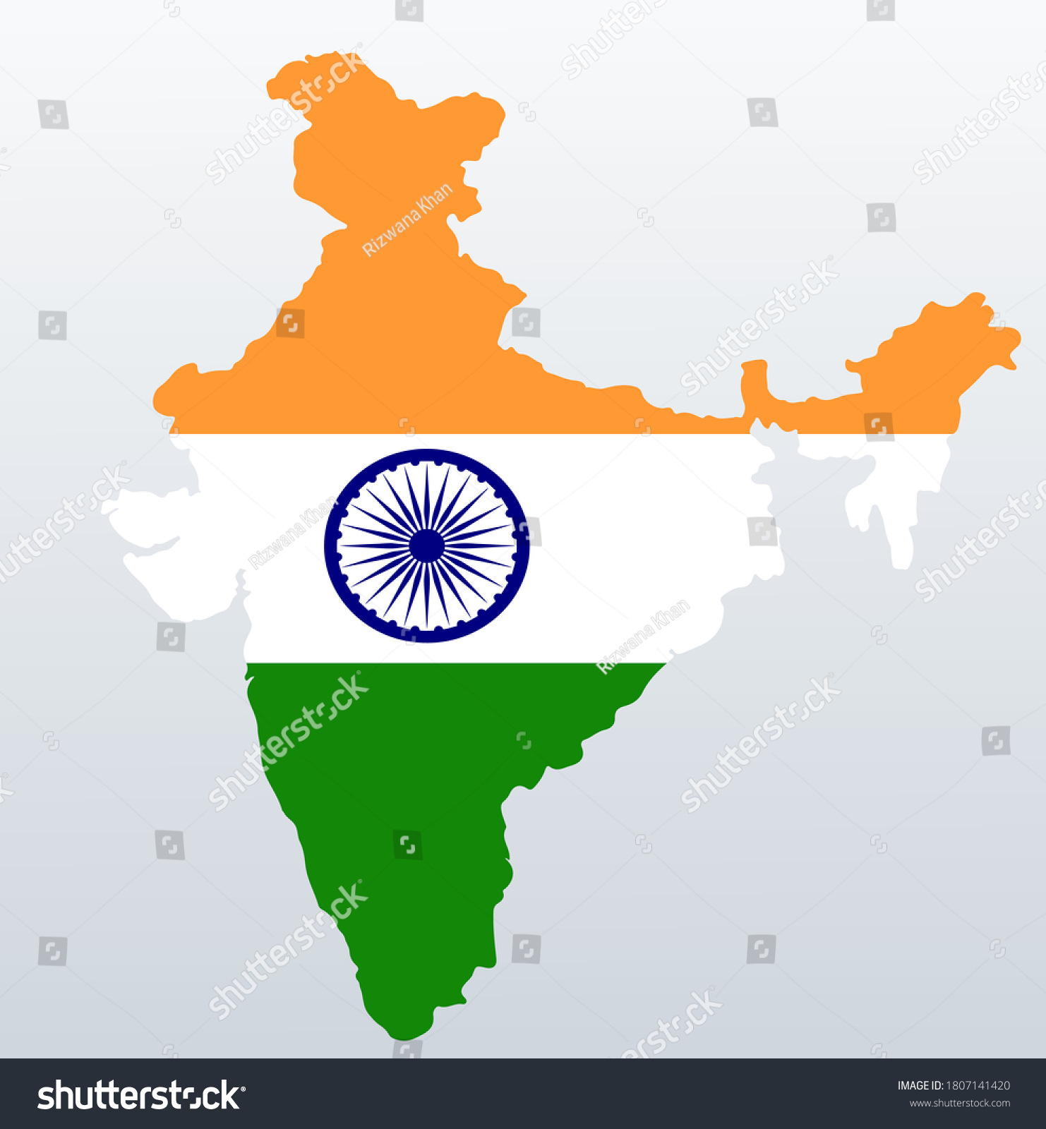 Indian Map Flag Tricolor Vector: เวกเตอร์สต็อก (ปลอดค่าลิขสิทธิ์ ...