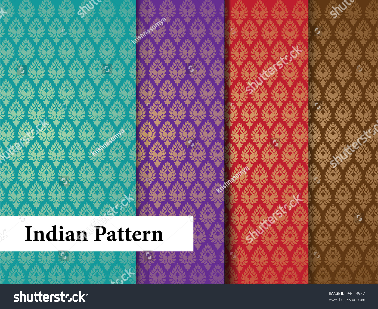 Indian Pattern Detailed Easily Editable Stock Vector (Royalty Free ...