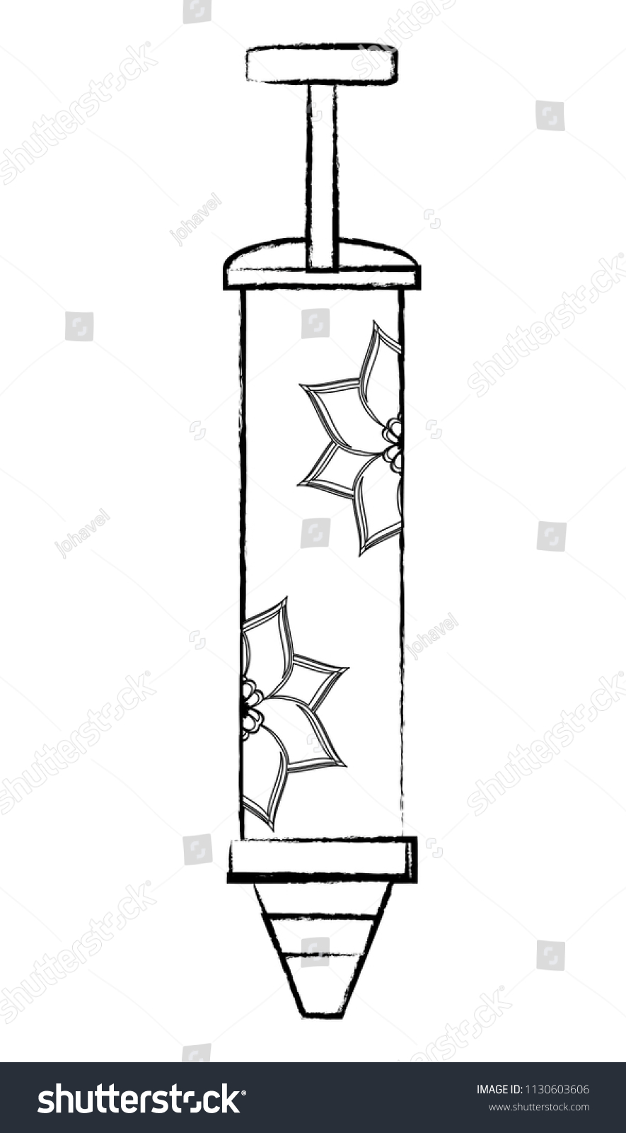 Indian Pichkari Design Stock Vector (Royalty Free) 1130603606 ...