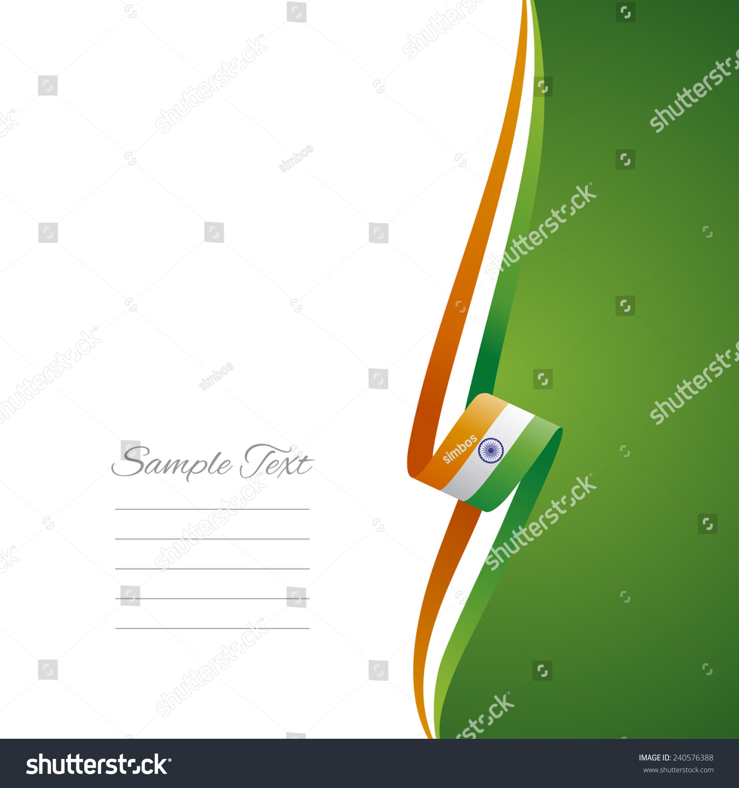 Indian Right Side Brochure Cover Vector Stock Vector (Royalty Free ...