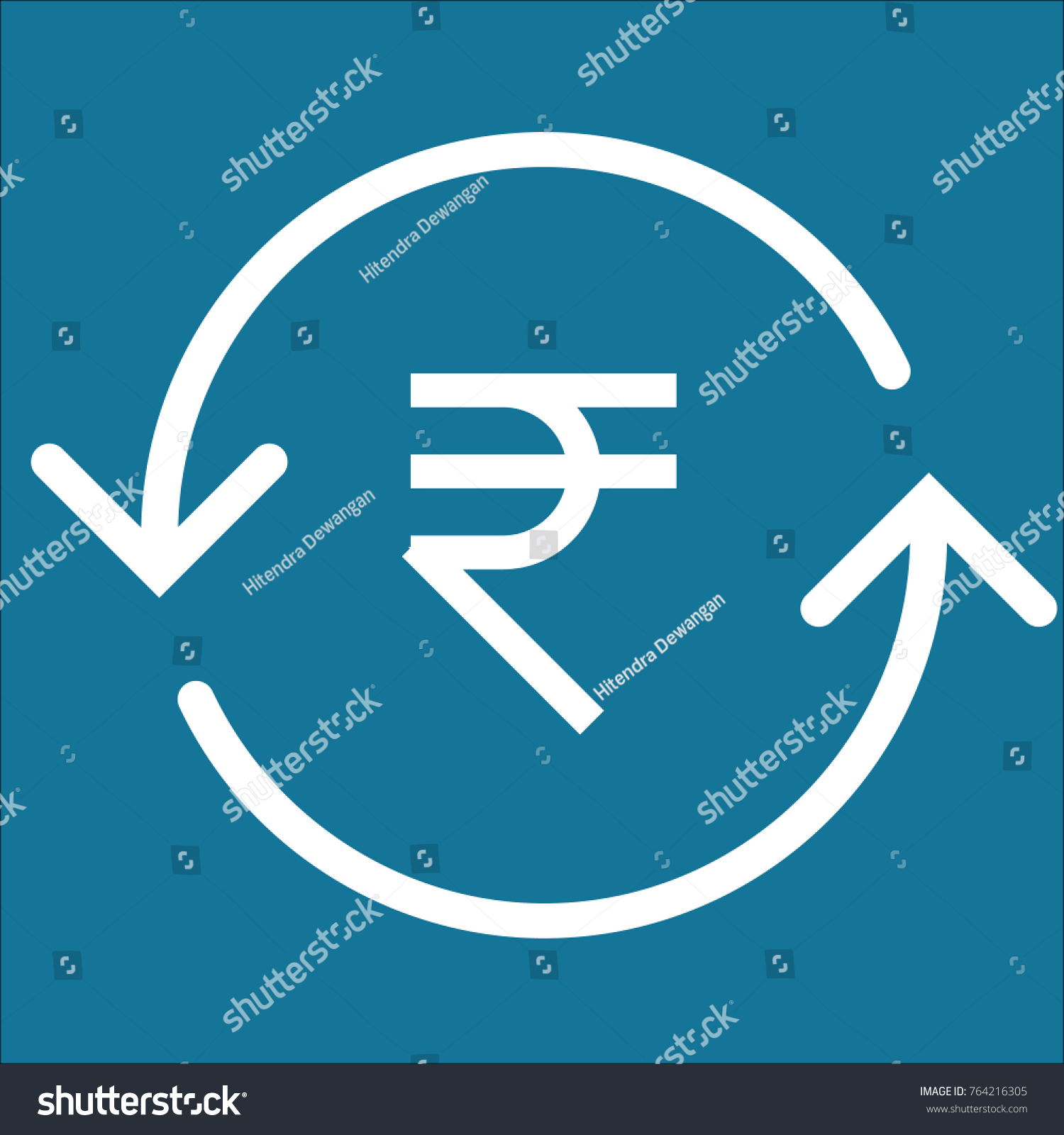 Indian Rupee Icon Stock Vector (Royalty Free) 764216305 | Shutterstock