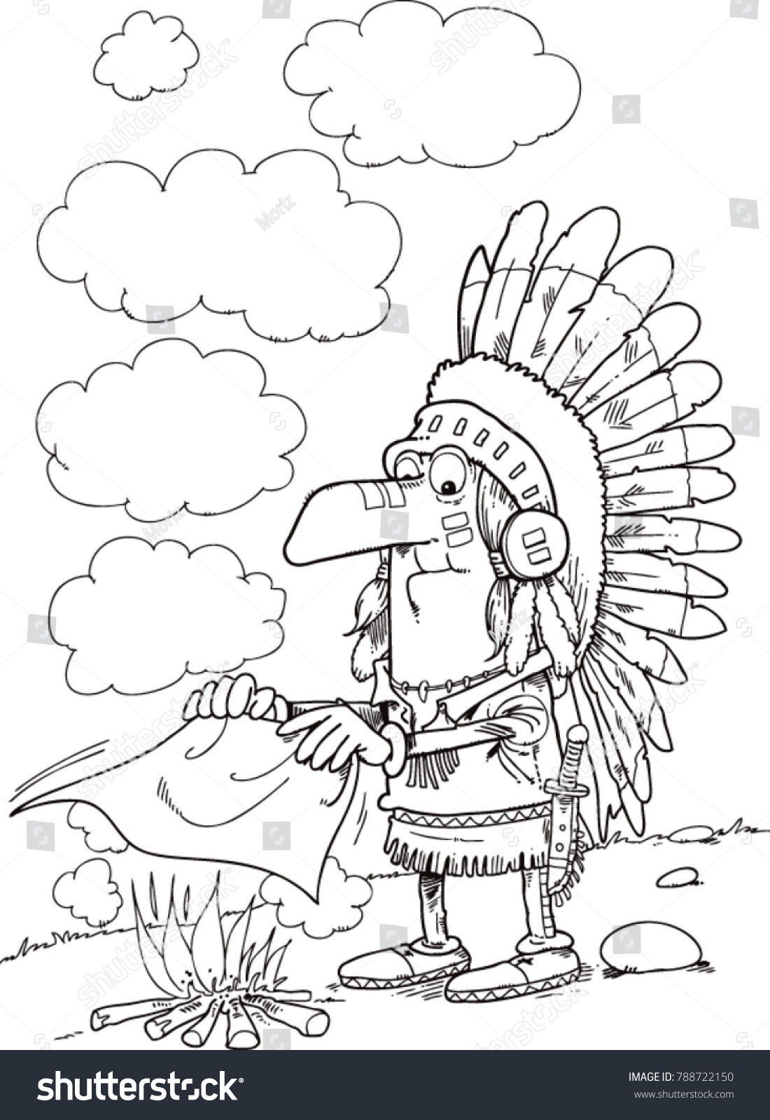 Indian Smoke Message: vector de stock (libre de regalías) 788722150 ...