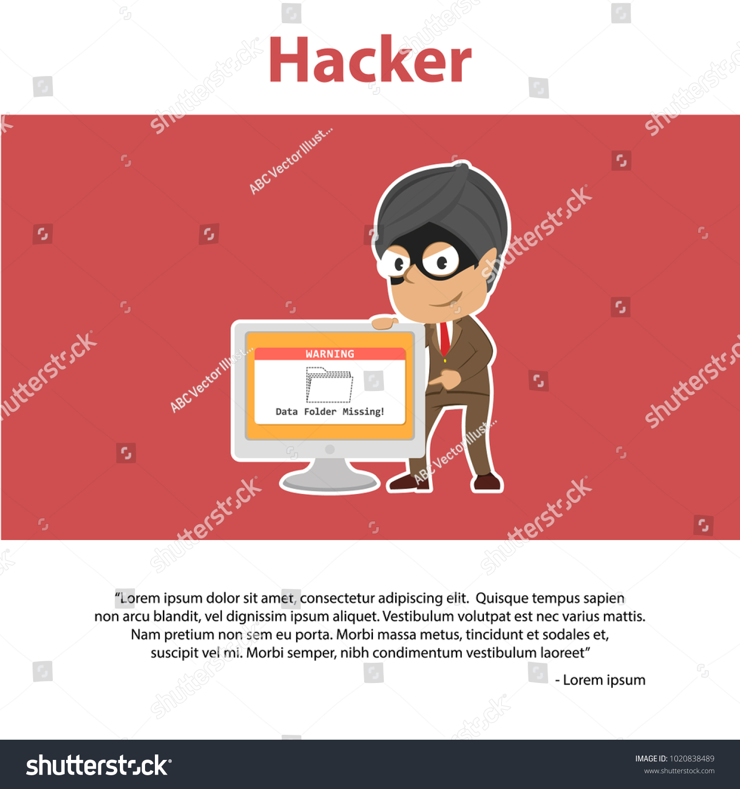 Indian Thief Hacker Infographic: vector de stock (libre de regalías ...