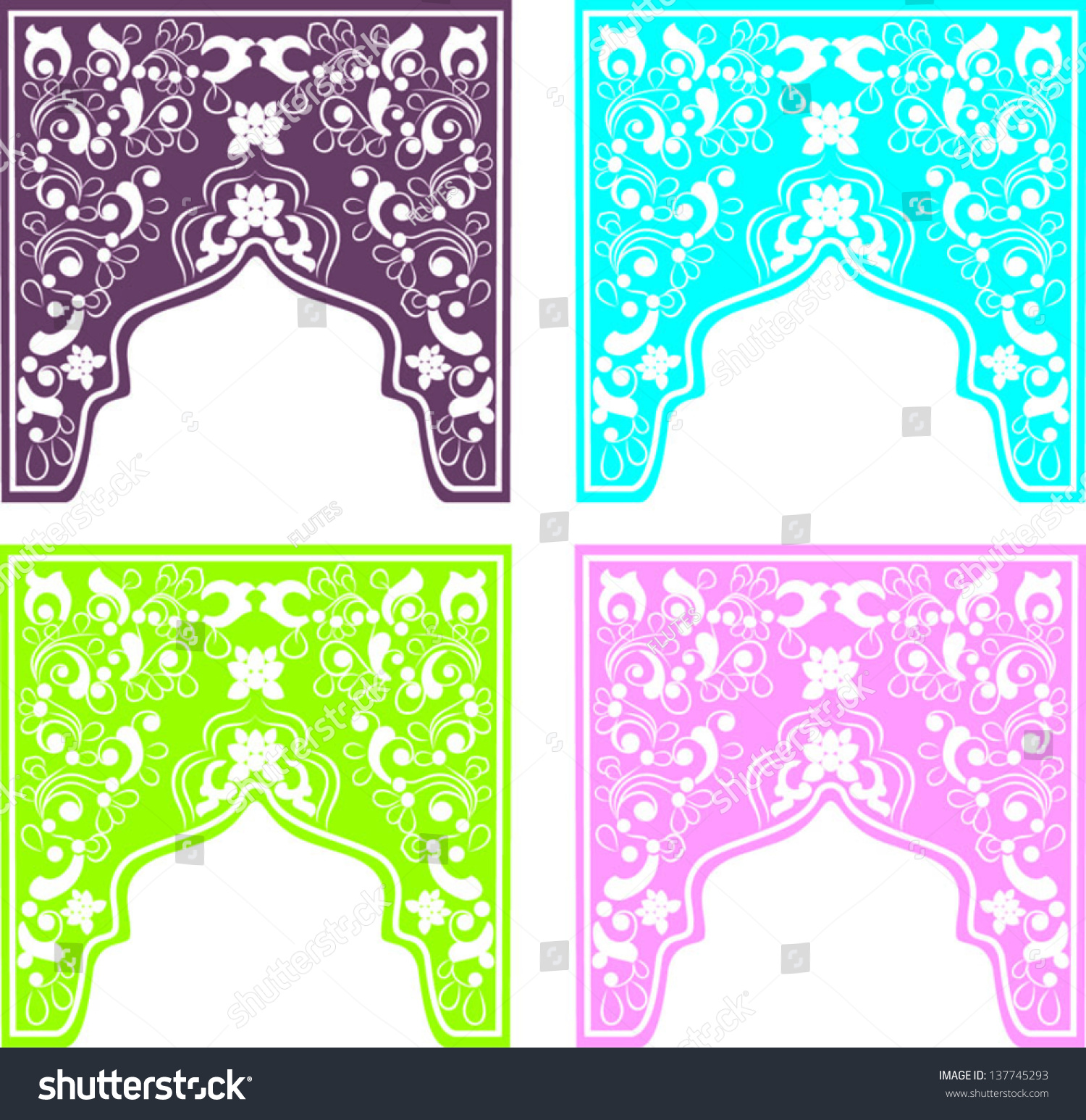 Indian Traditional Arch Vector: เวกเตอร์สต็อก (ปลอดค่าลิขสิทธิ์) 137745293