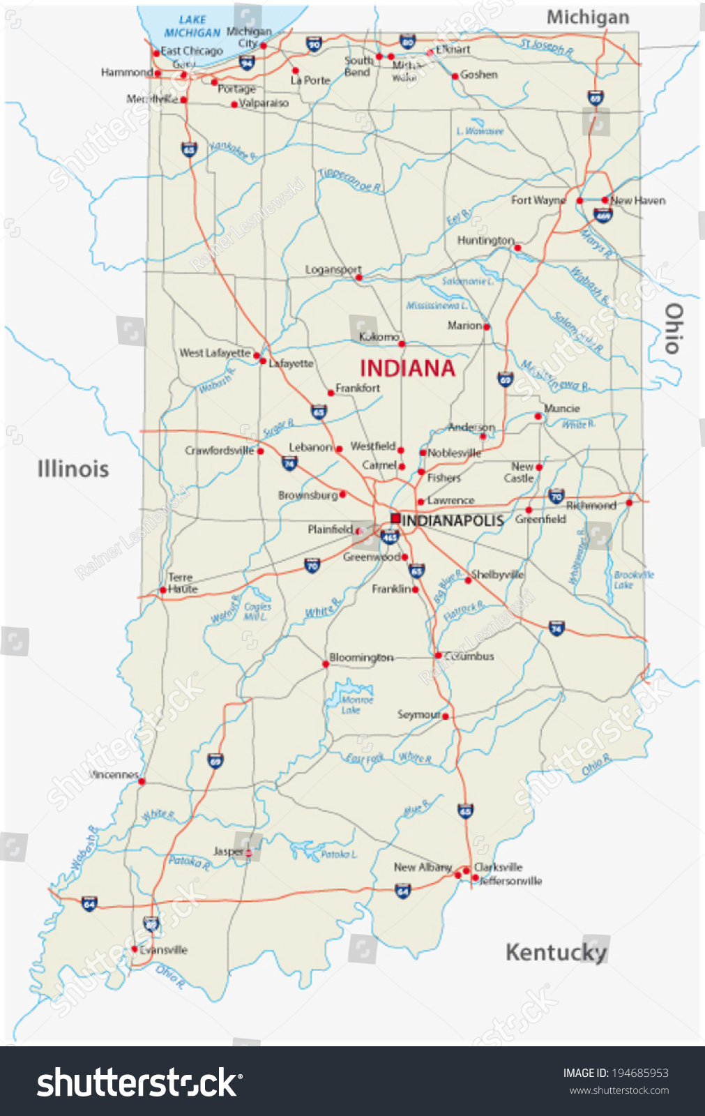 13,250 Map of indiana Images, Stock Photos & Vectors | Shutterstock