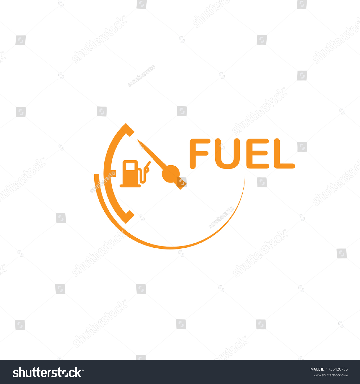 Indicator Fuel Icon Logo Design Template Stock Vector (Royalty Free ...