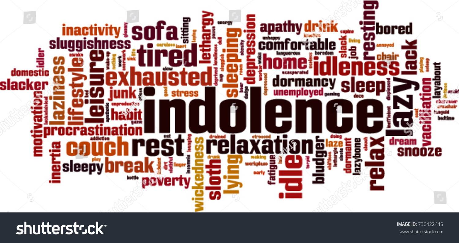 Indolence Word Cloud Concept Vector Illustration Stock Vector (Royalty ...