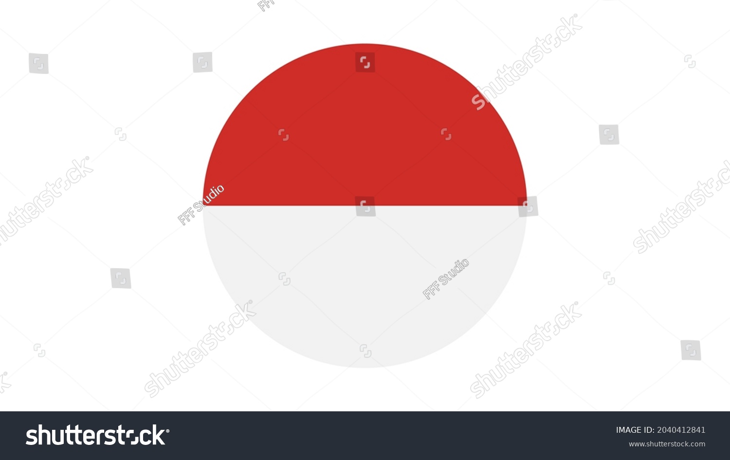 Indonesia Flag Circle Vector Image Icon Stock Vector (Royalty Free ...