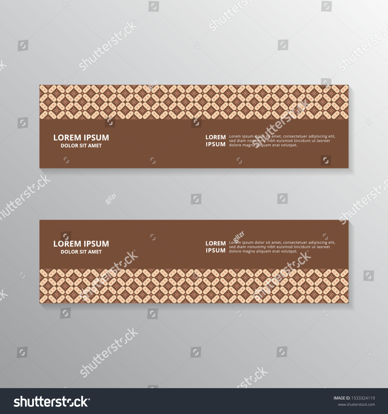 Indonesian Batik Banner Template Vector Template Stock Vector (Royalty ...