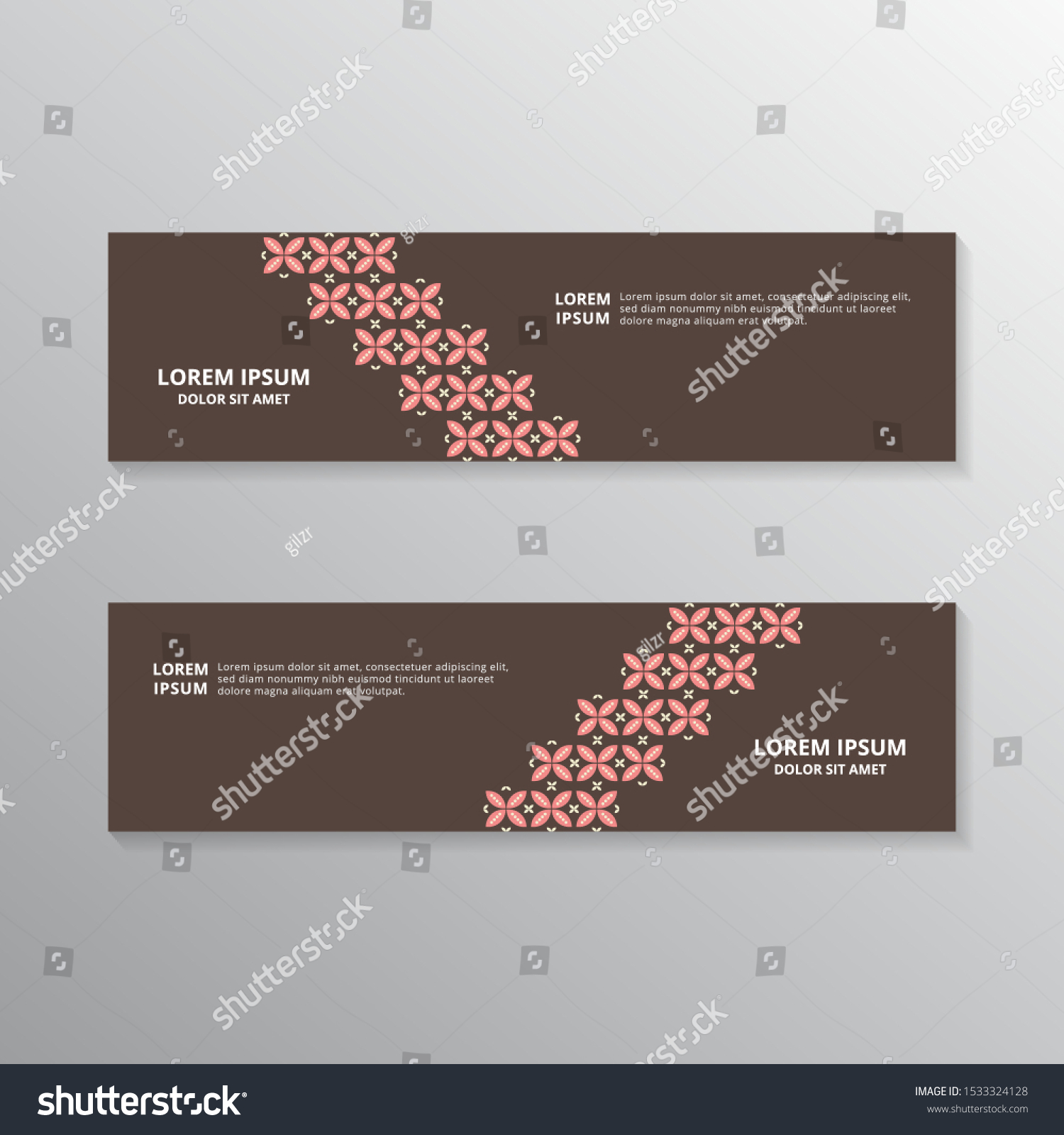 Indonesian Batik Banner Template Vector Template Stock Vector (Royalty ...