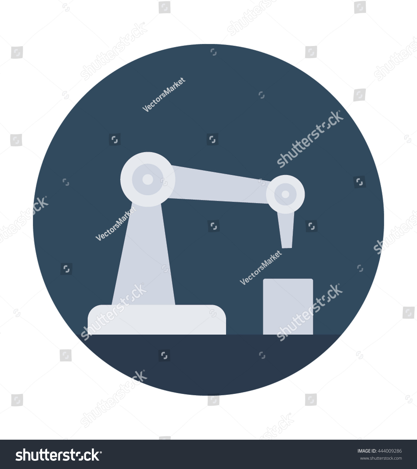 Industrial Arm Vector Icon Stock Vector (Royalty Free) 444009286 ...