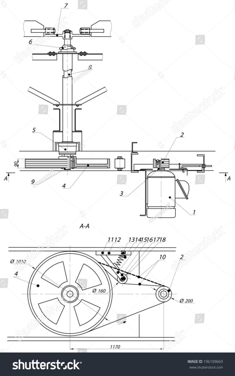 Industrial Fan Drawing