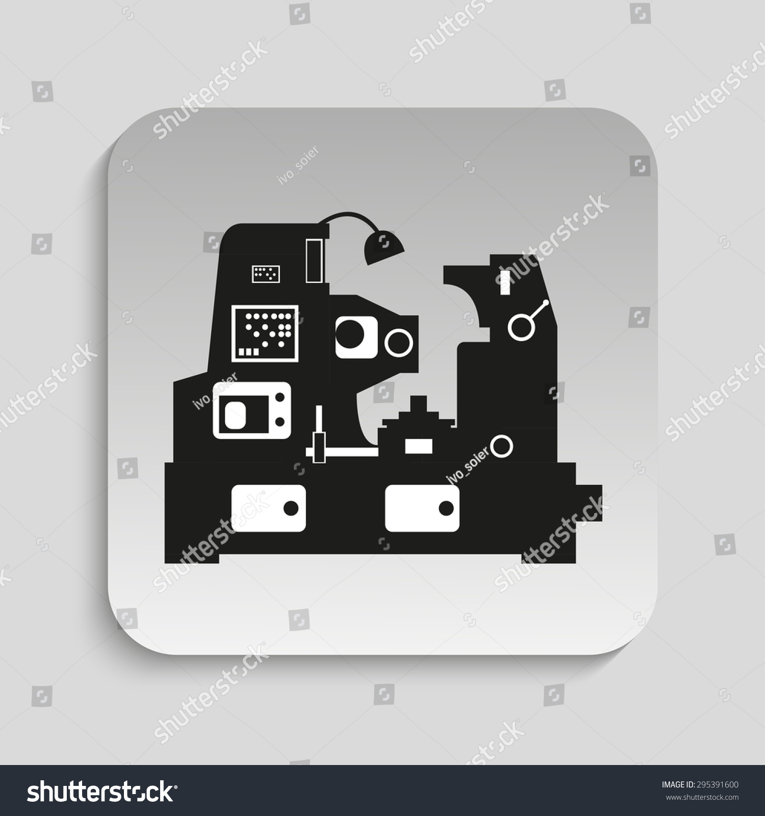 Industrial Equipment Machine Vector Icon Stock Vector (Royalty Free ...