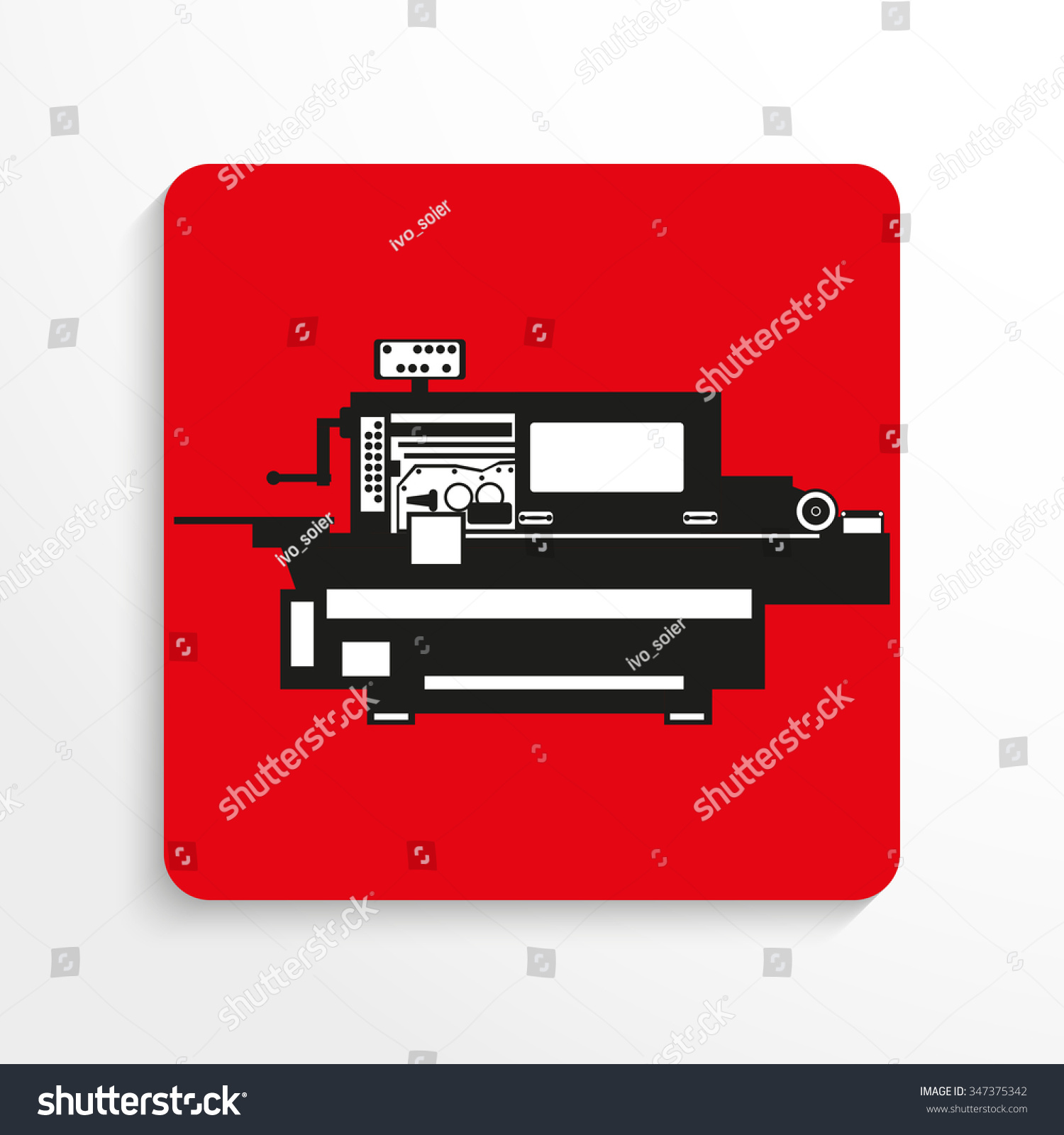 Industrial Equipment Machine Vector Icon Stock Vector (Royalty Free ...