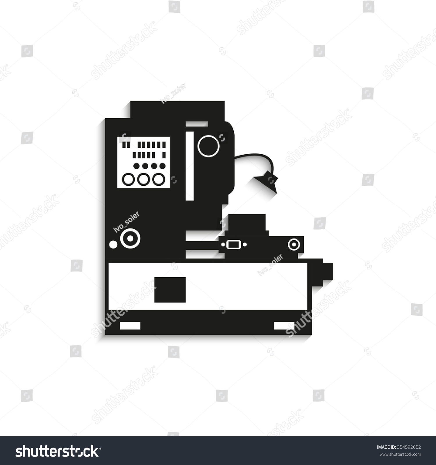 Industrial Equipment Machine Vector Icon Stock Vector (Royalty Free ...