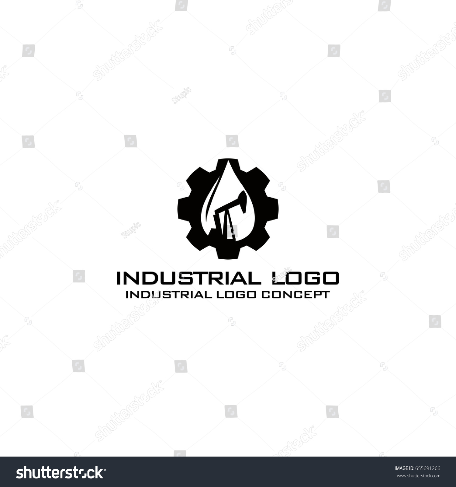 Industrial Logo Vector Stock Vector (Royalty Free) 655691266