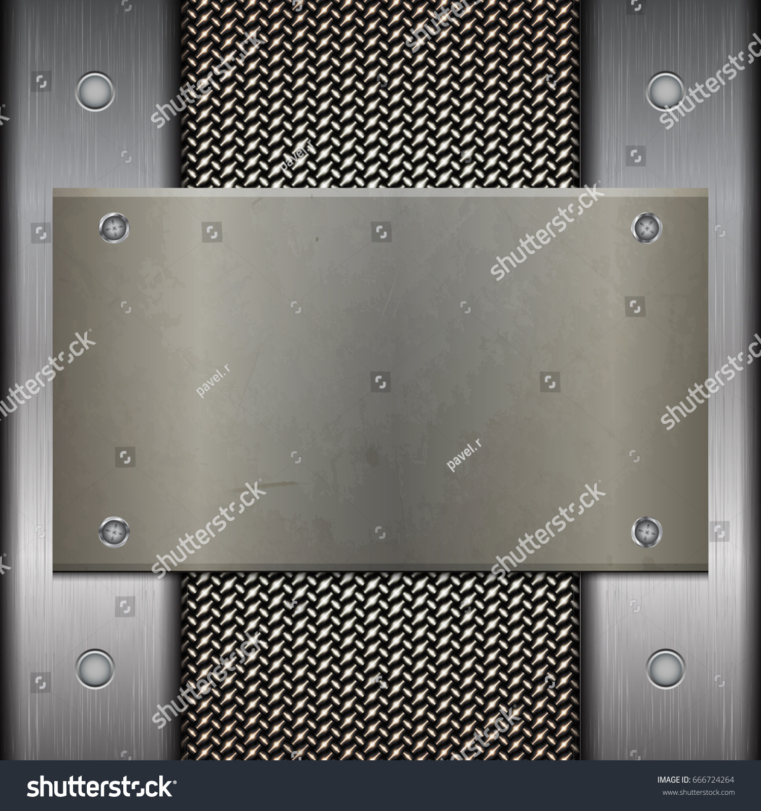 Industrial Metal Background Stock Vector (Royalty Free) 666724264 ...