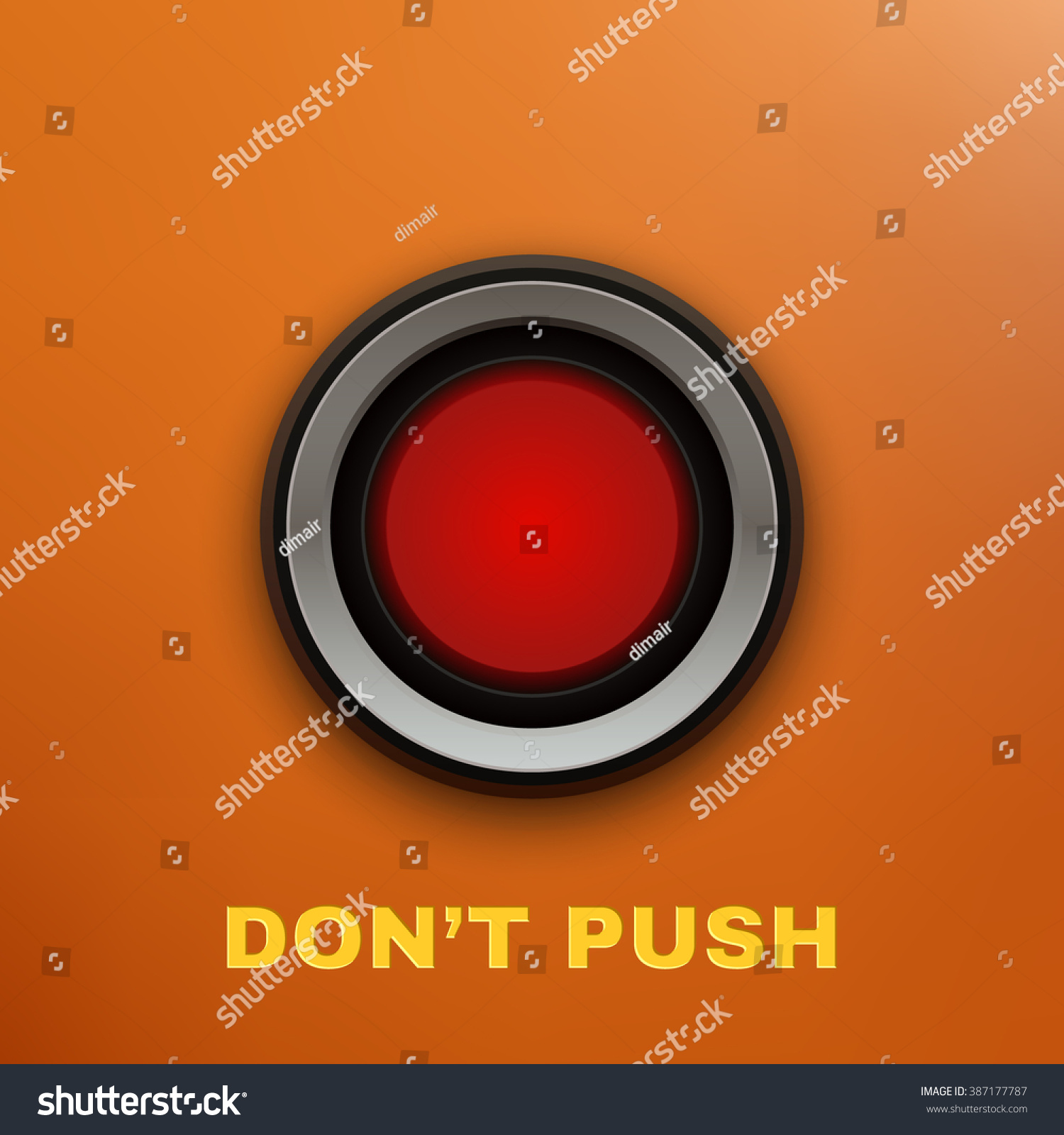 Industrial Red Button Dont Push Vector Stock Vector (Royalty Free ...